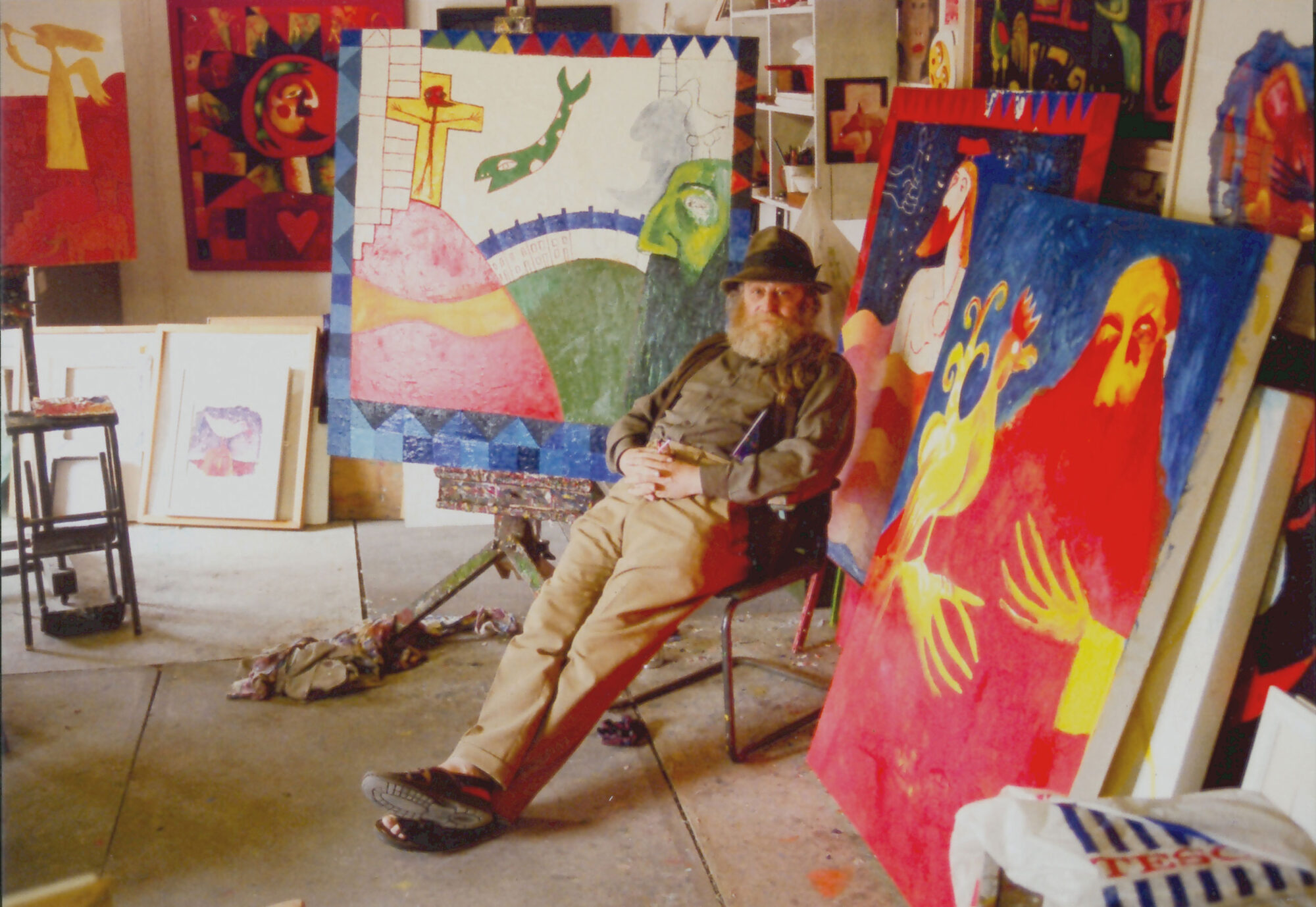 Tony Goble in his Studio, Cardiff – MOMA Machynlleth
