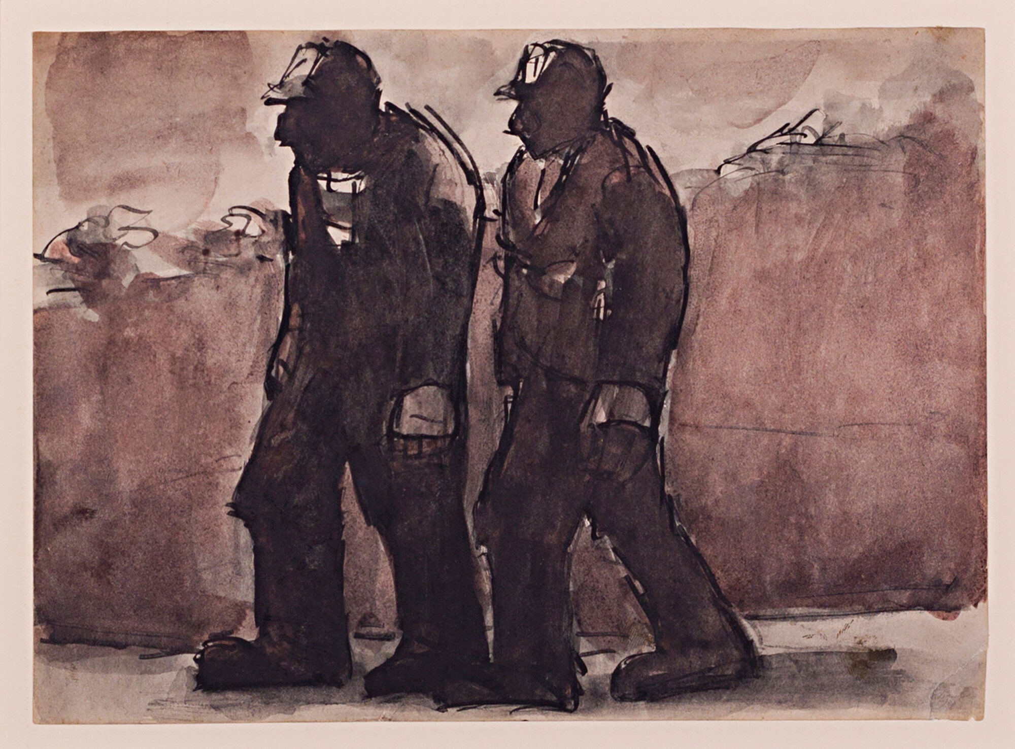 Two Miners on a Road – MOMA Machynlleth